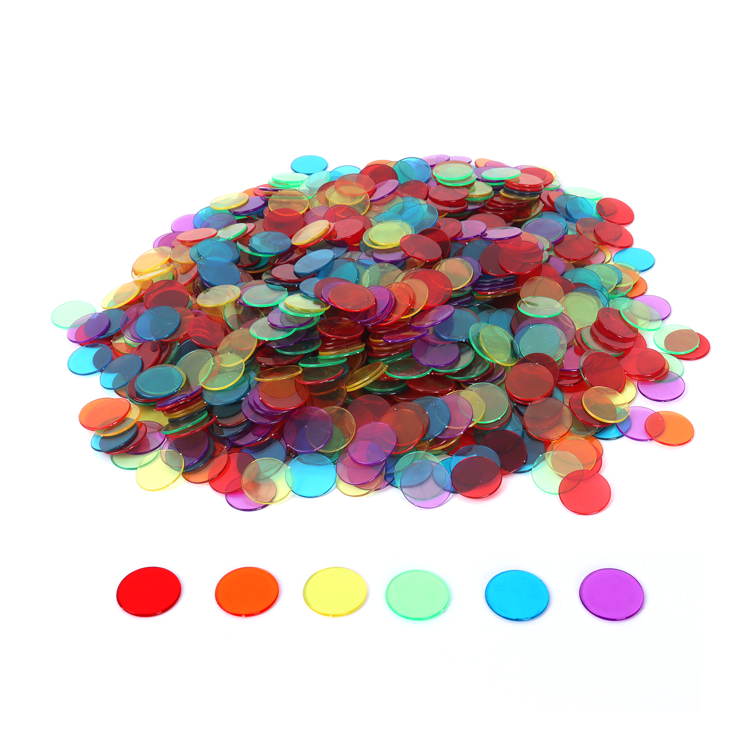 GSE Games & Sports Expert 500 Pack 3/4-inch Plastic Transparent Bingo ...