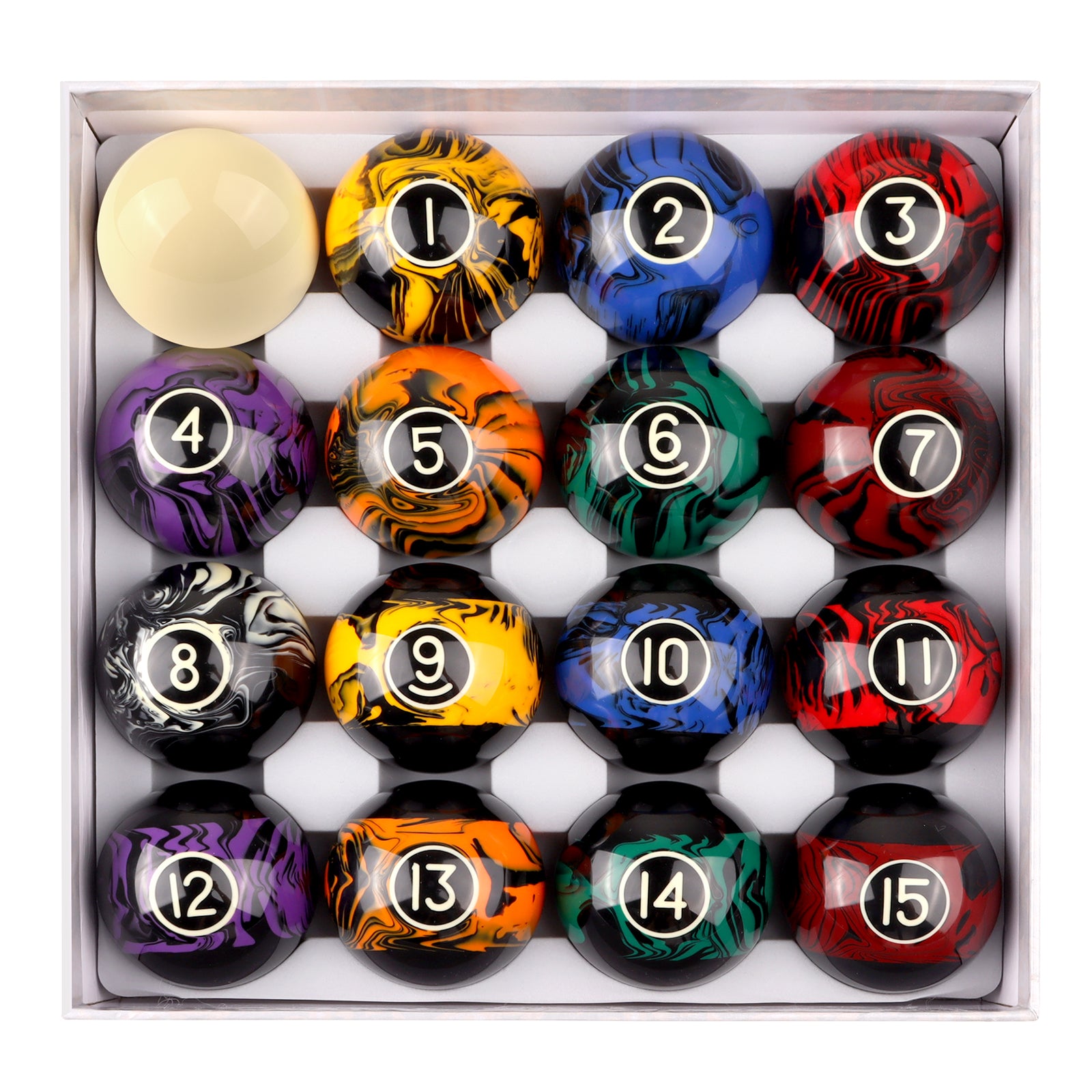 GSE Games & Sports Expert 2 1/4-Inch Black Marbelite Swirl Style ...