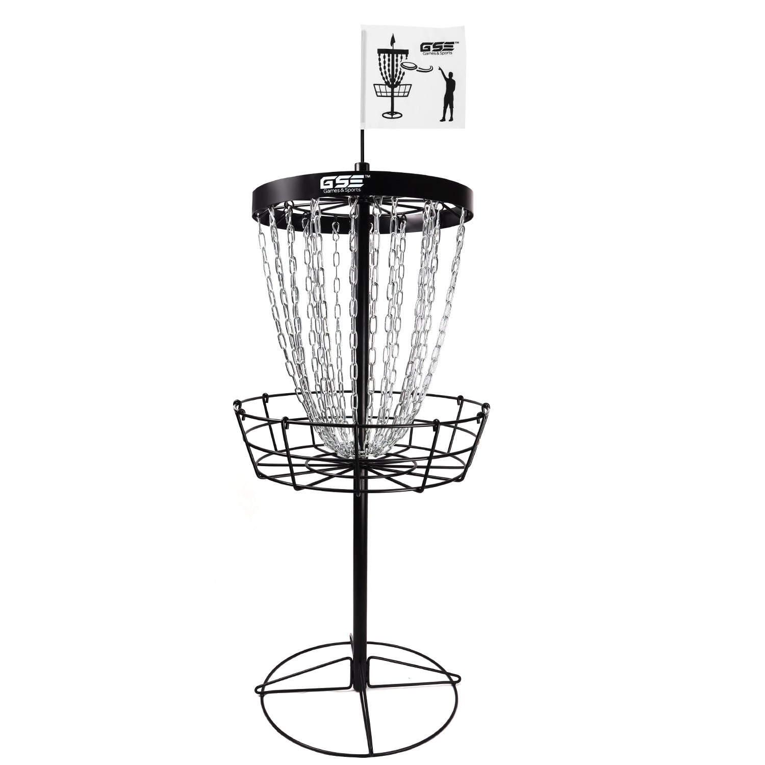 GSE Games & Sports Expert 24-Chain Disc Golf Targets Basket, Metal ...