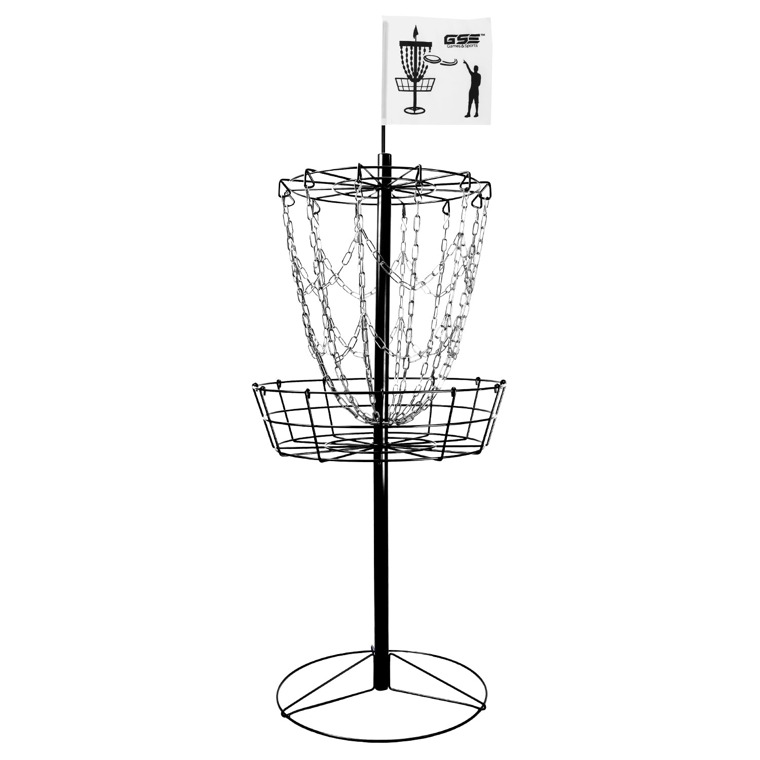 GSE Games & Sports Expert 12-Chain Disc Golf Targets Basket, Portable ...