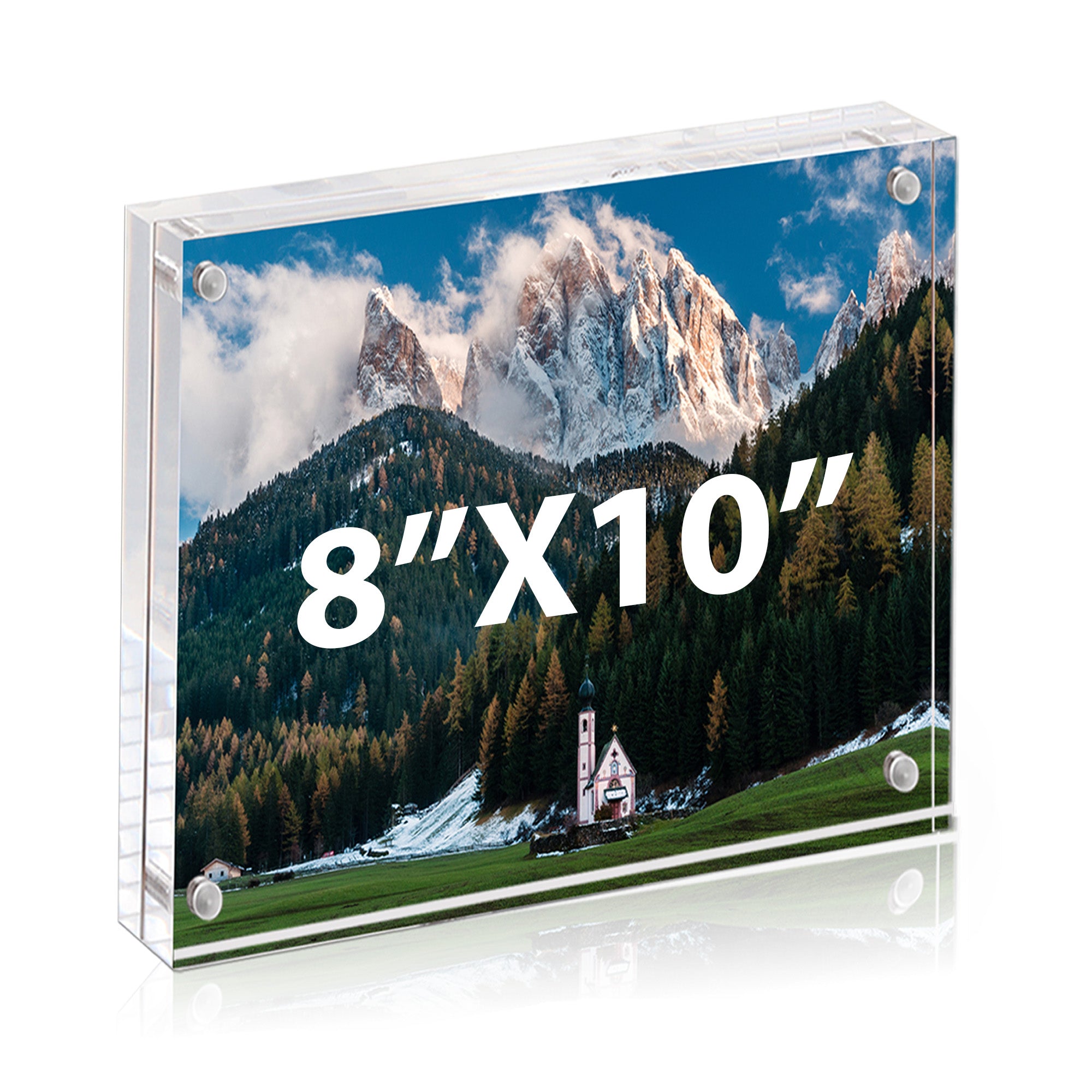 BP4U 8x10 Inch Clear Acrylic Picture Frames for Home/Office Desktop